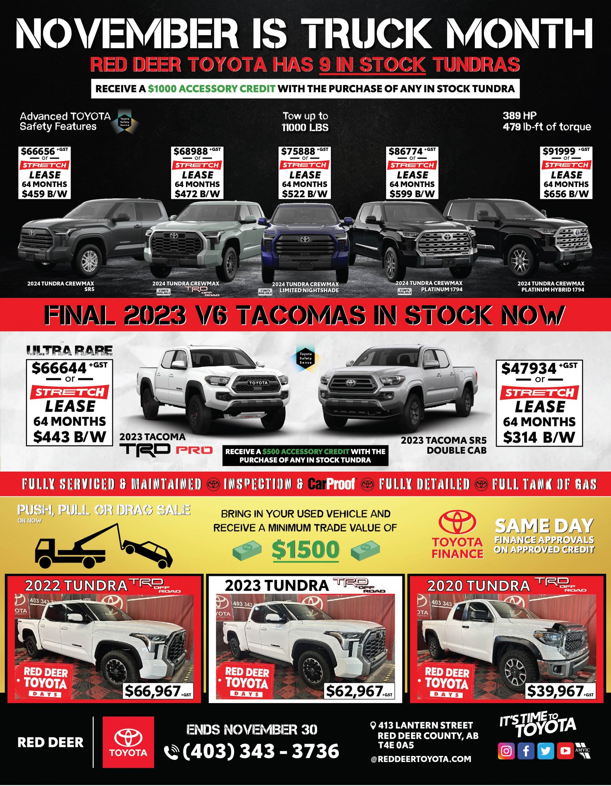 Current Promotions On Vehicles | Red Deer Toyota