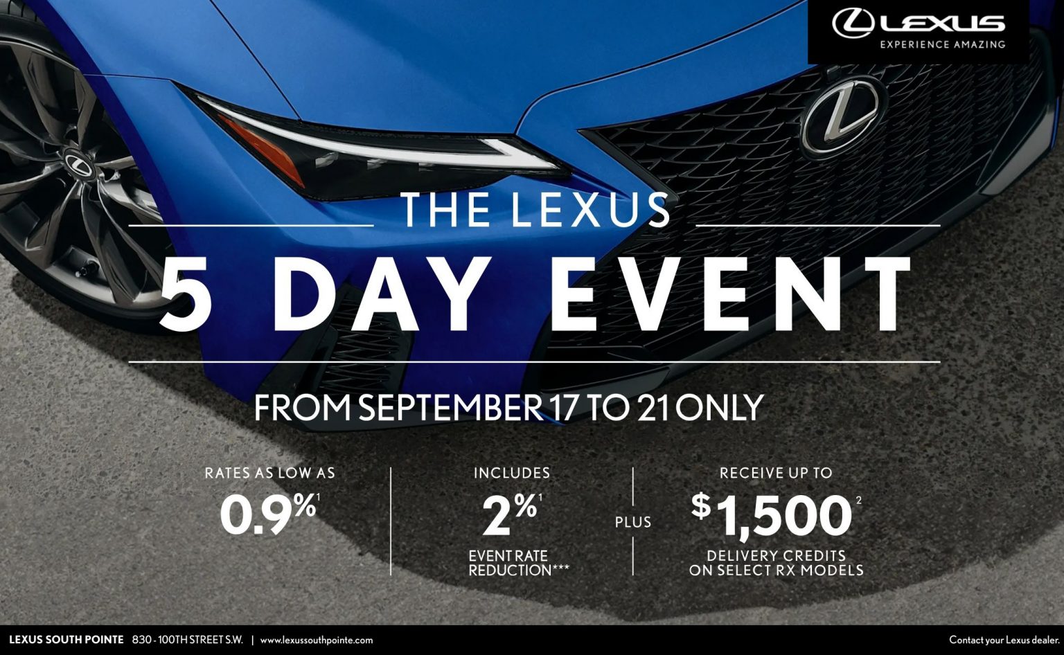 Lexus 5-Day Event: September 2024